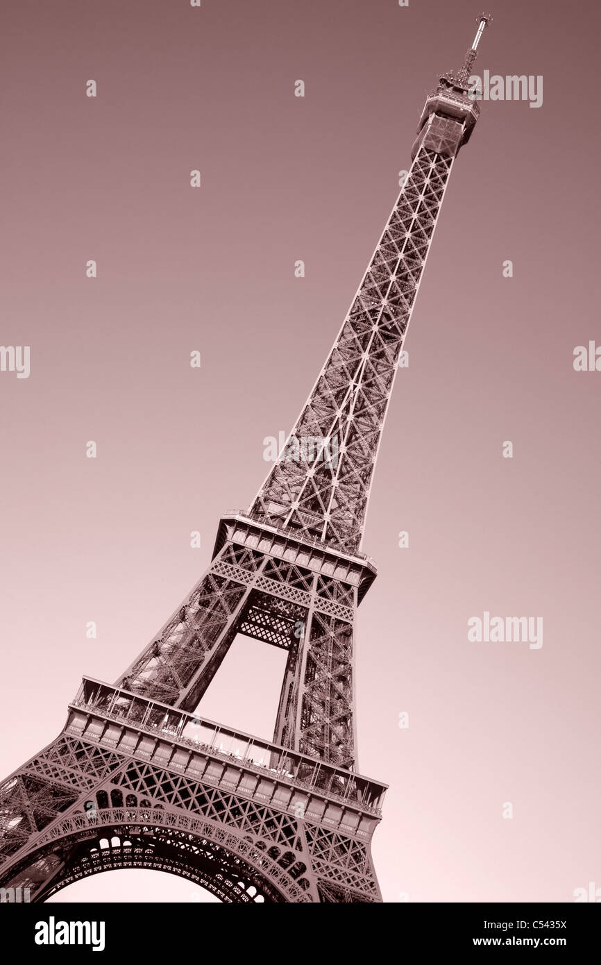 Eiffel Tower on Tilted Angle in Paris, France Stock Photo - Alamy