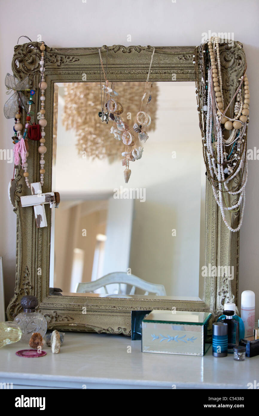 Close-up of a dressing table Stock Photo - Alamy