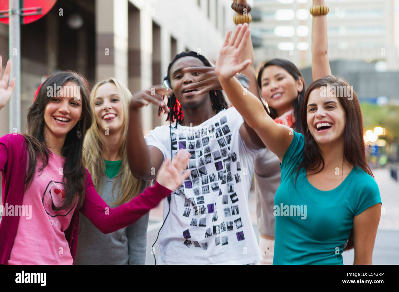 Women dancing on road hi-res stock photography and images - Alamy