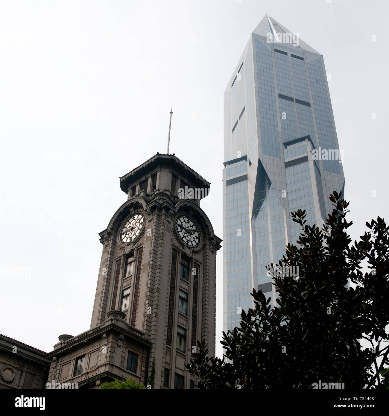 Skyscraper in a city, Tomorrow Square, People's Square, Shanghai, China ...