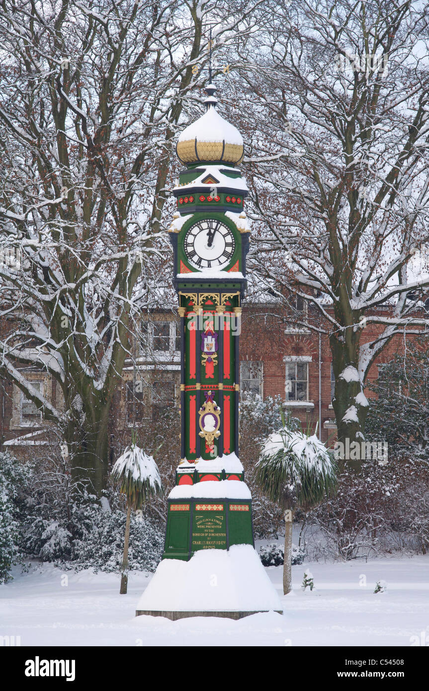 The ornate Edwardian Clock Tower in Borough Gardens, standing in the ...