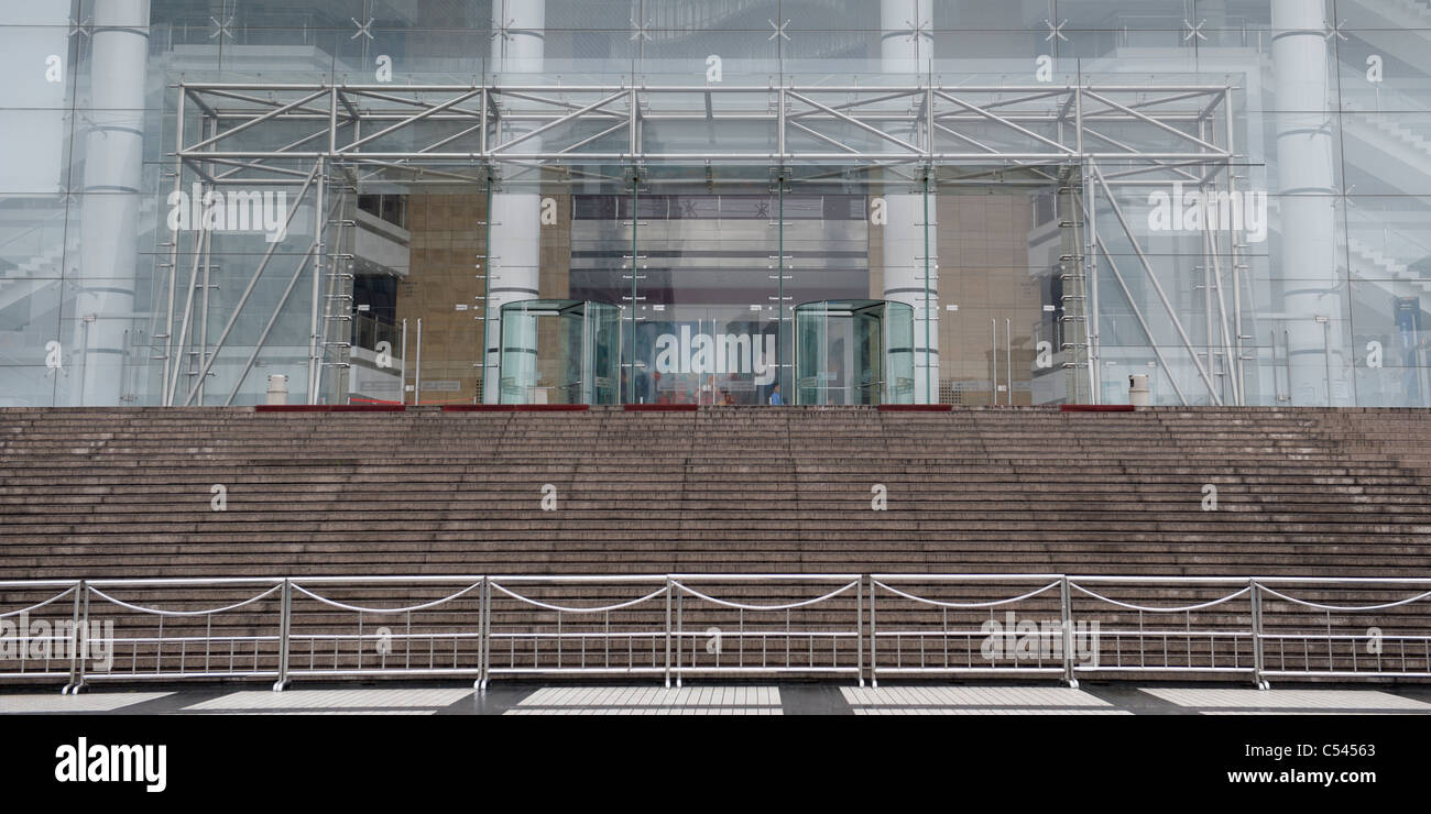 Low angle view of steps of a building, Shanghai, China Stock Photo - Alamy