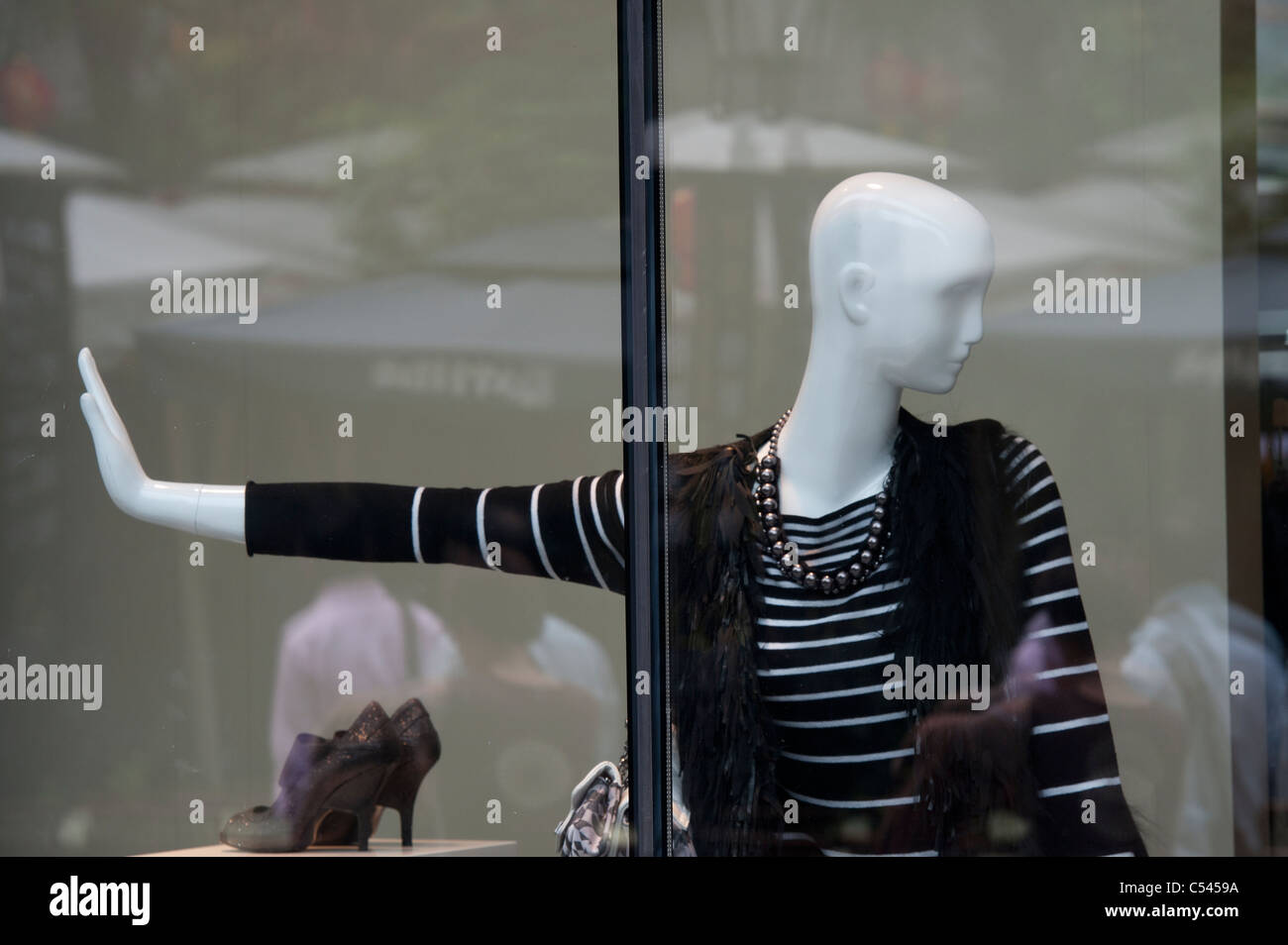 Mannequin at a window display, Shanghai French Concession, Shanghai ...