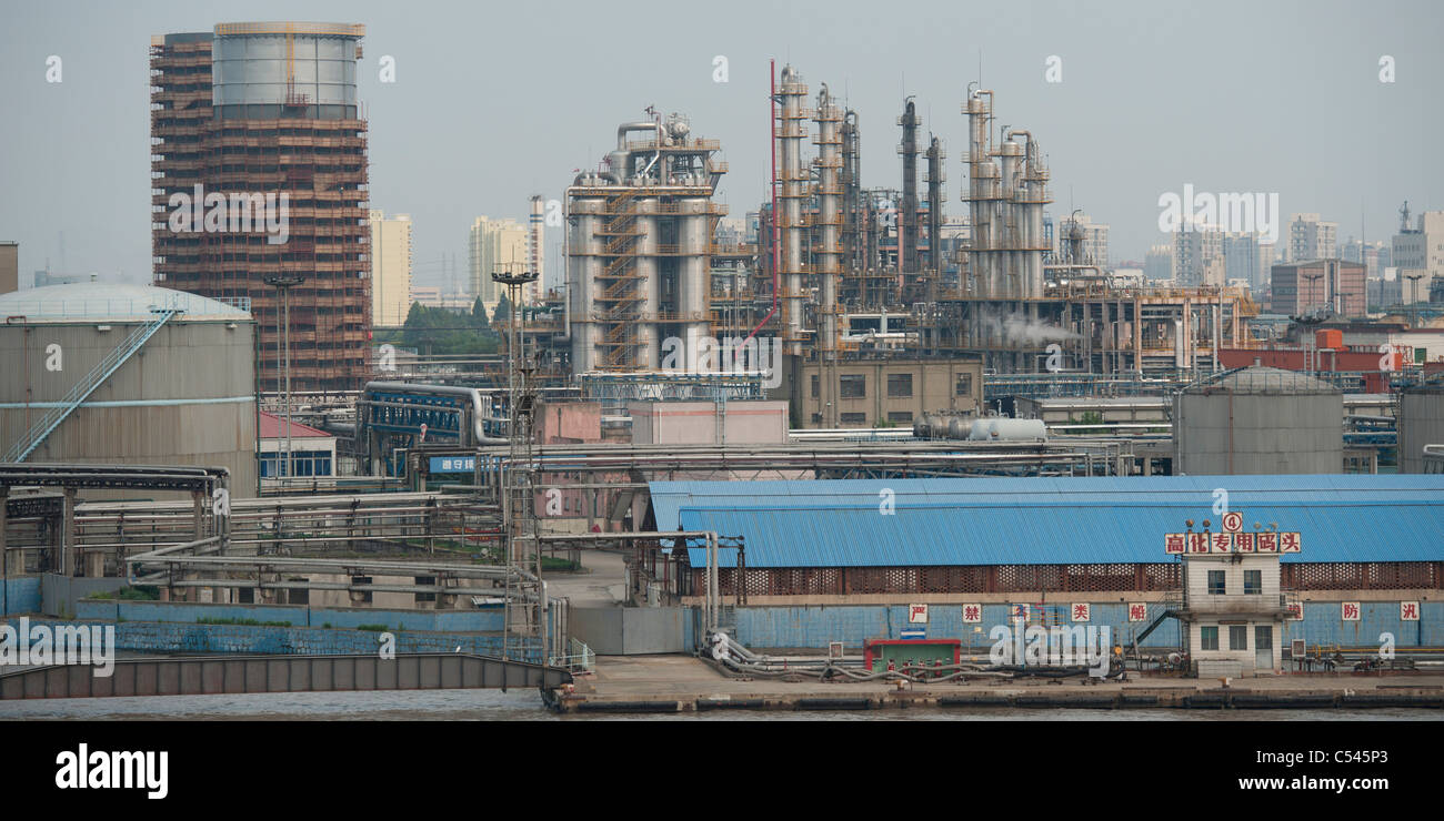Industry in a city, Yangtze River, Shanghai, China Stock Photo - Alamy