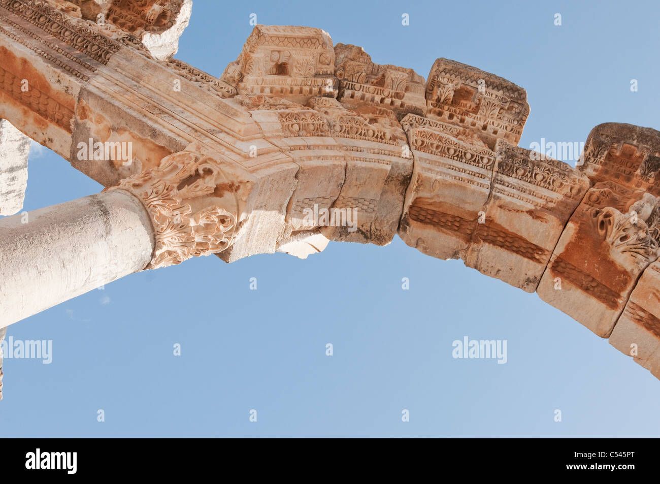 Reconstructed arch, Ephesus, Turkey Stock Photo - Alamy