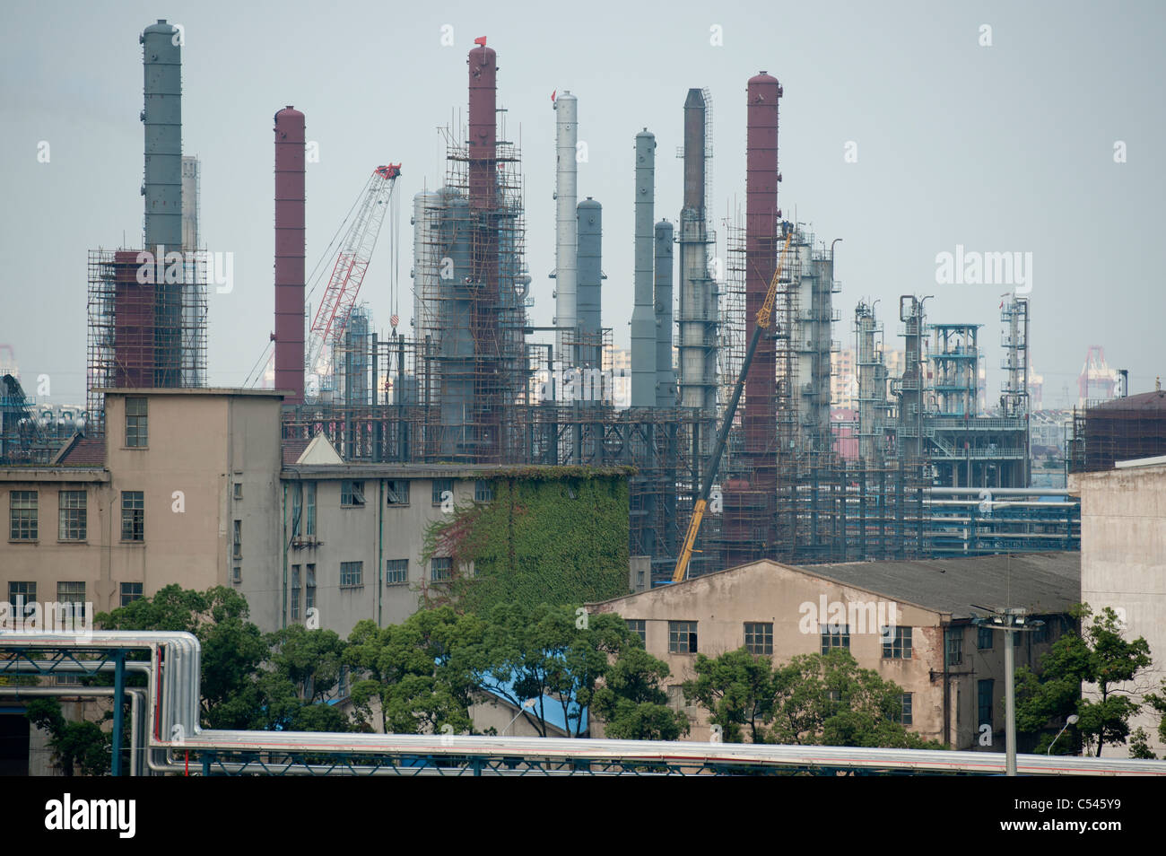 Industry in a city, Yangtze River, Shanghai, China Stock Photo - Alamy