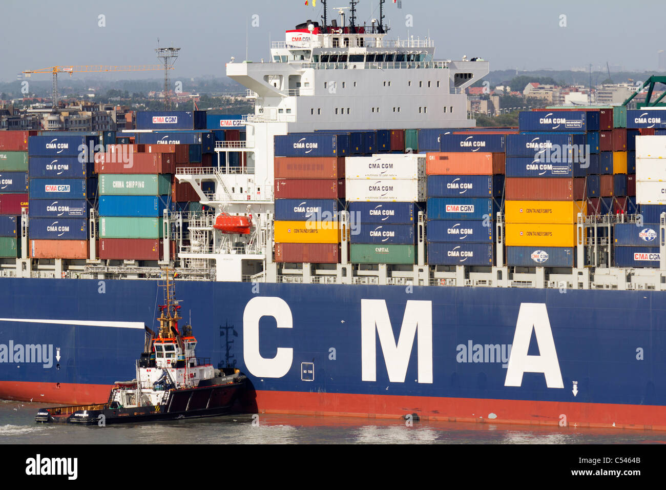 The container port at Zeebrugge, Belgium 6 Stock Photo - Alamy