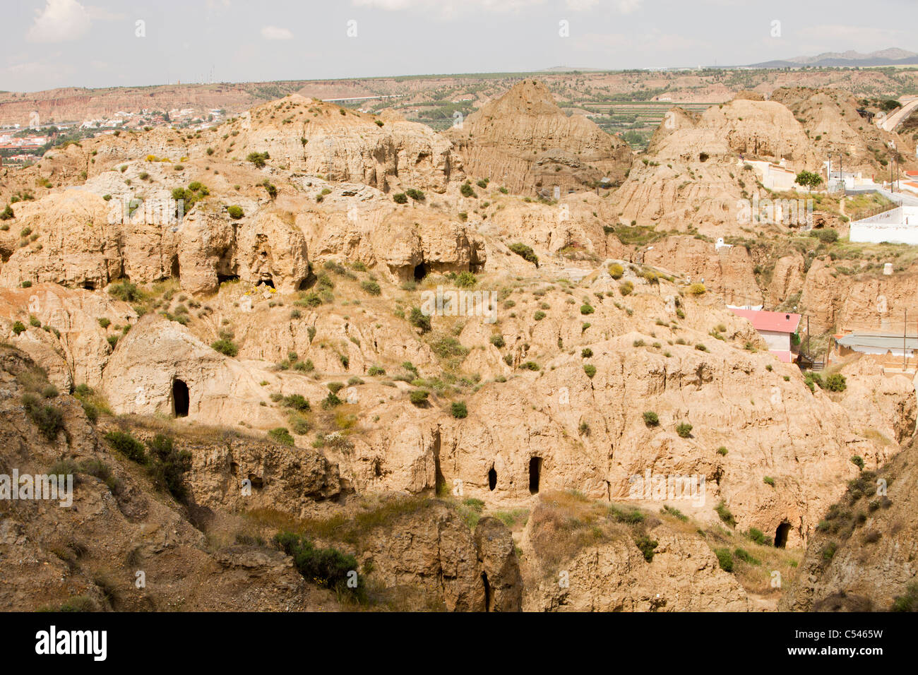 Old Cave houses in Guadix, Andalucia, Spain. Up to 10,000 people still ...