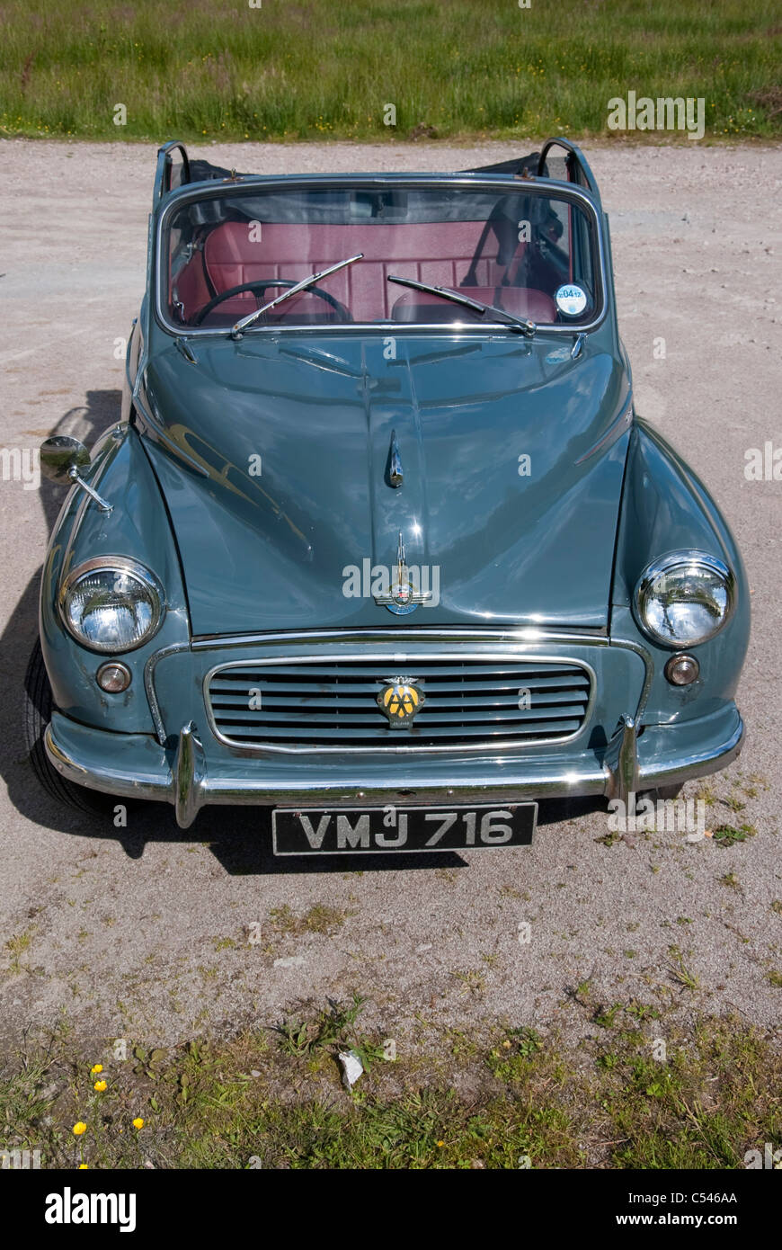 Pre 1963 Grey Morris Minor 1000 Convertible Motor Car Stock Photo - Alamy