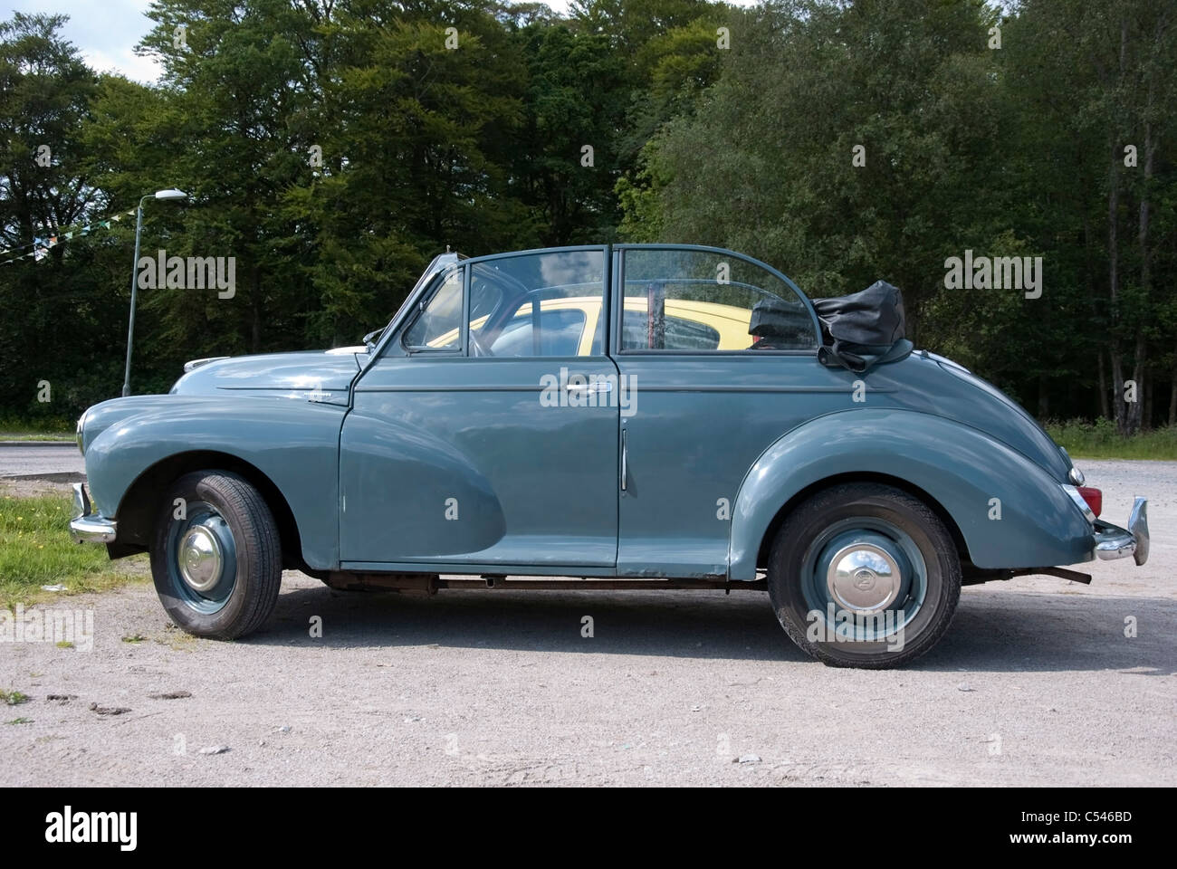 Pre 1963 Grey Morris Minor 1000 Convertible Motor Car Stock Photo - Alamy
