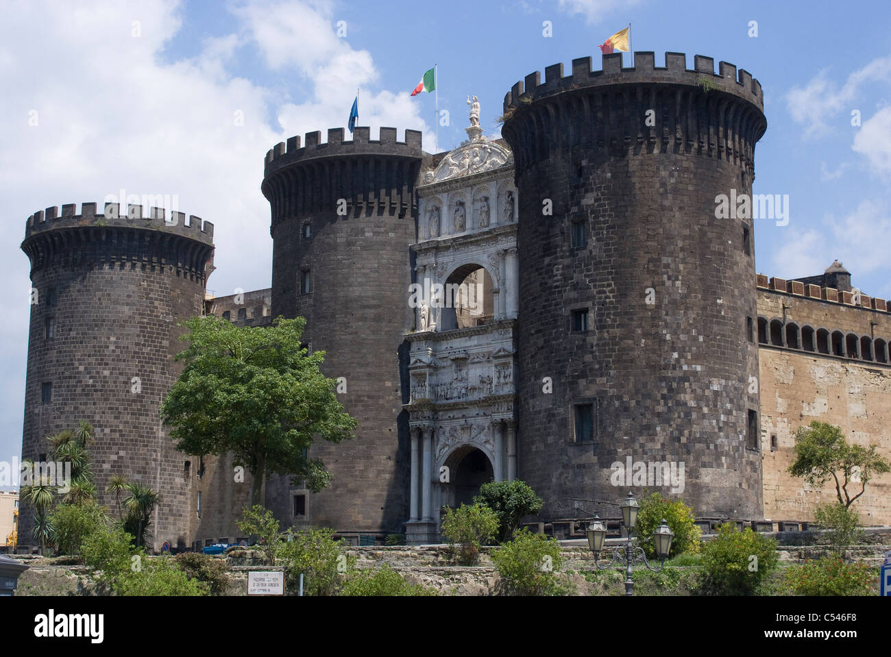 Largo Castello at the Piazza Municipio, Naples, Campania, Italy Stock ...