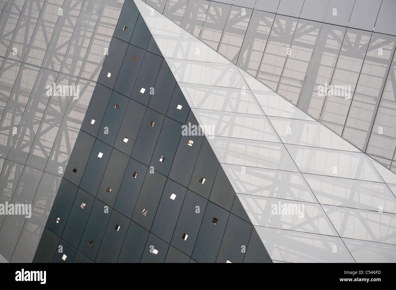 Low angle view of Theme pavilion at Shanghai World Expo, Shanghai ...