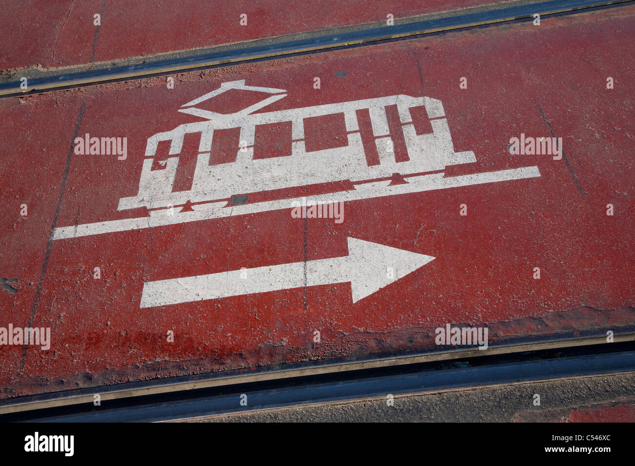 Tram sign hi-res stock photography and images - Alamy