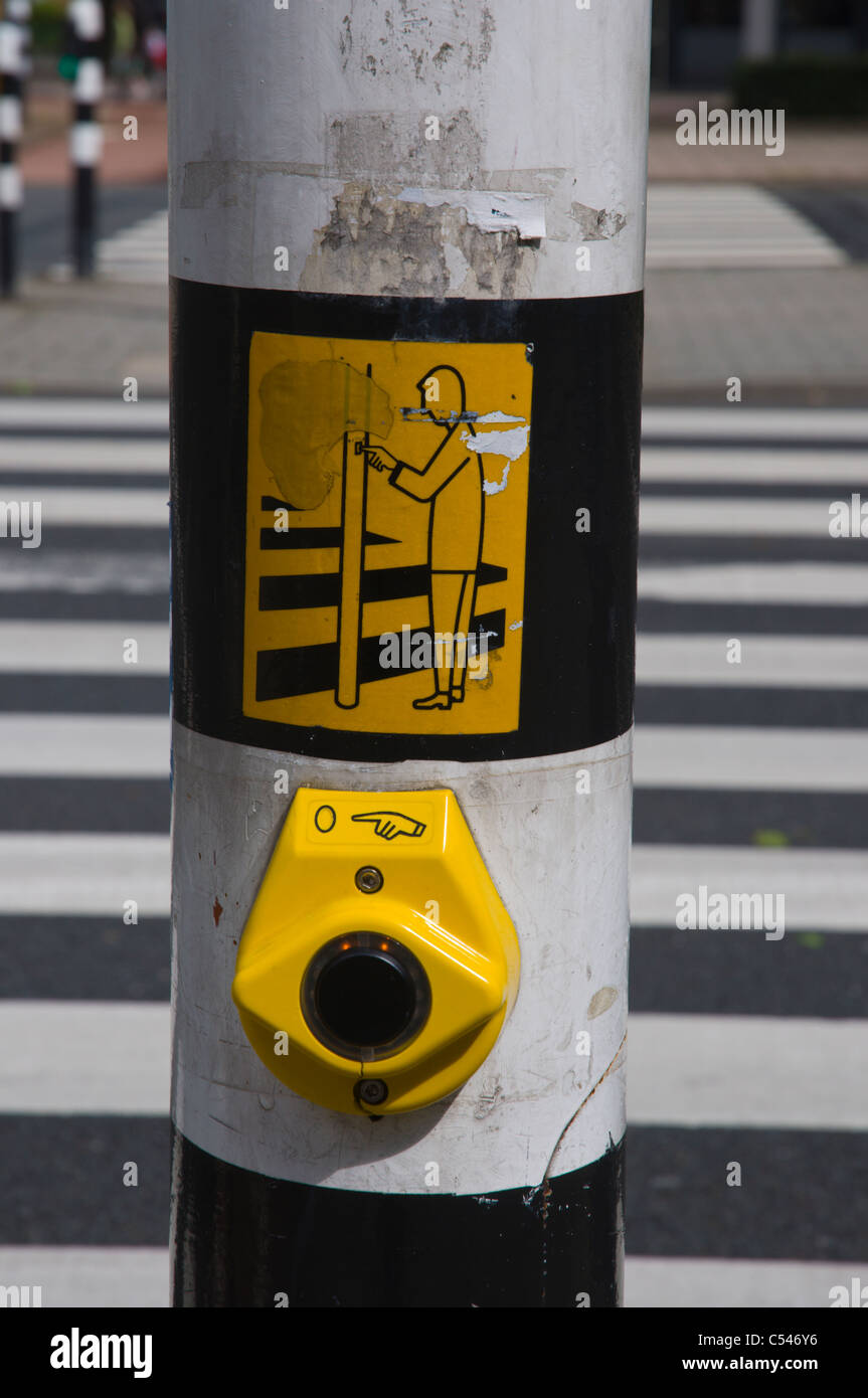 Pedestrian crossing traffic lights Blaak street Rotterdam the province ...