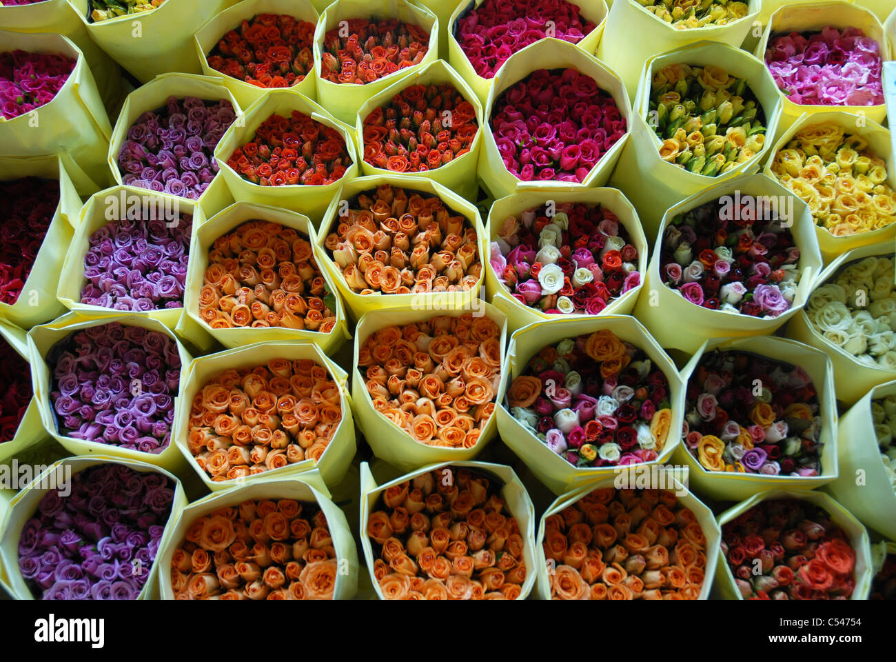 Flower Market Chinatown Yaowaraj Bangkok Thailand Asia Stock Photo - Alamy
