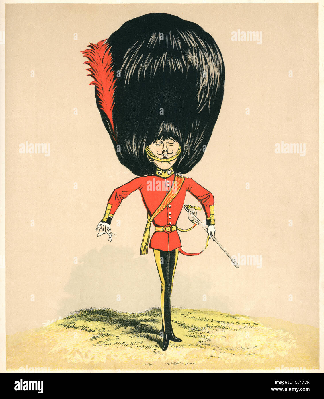 Caricature of a Guardsman from the British Army Stock Photo - Alamy