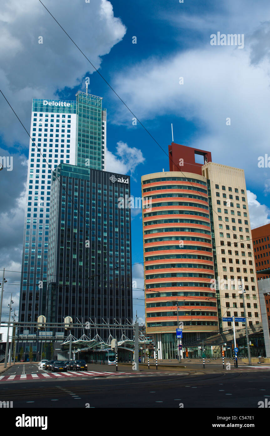 Maastoren and other high rise buildings at Wilhelminasplein square in ...