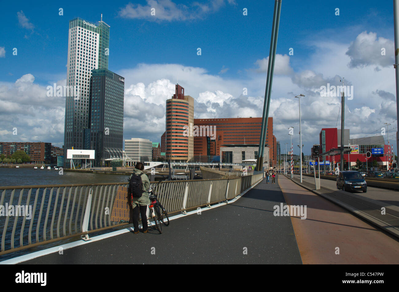 Cycling rotterdam cars hi-res stock photography and images - Alamy