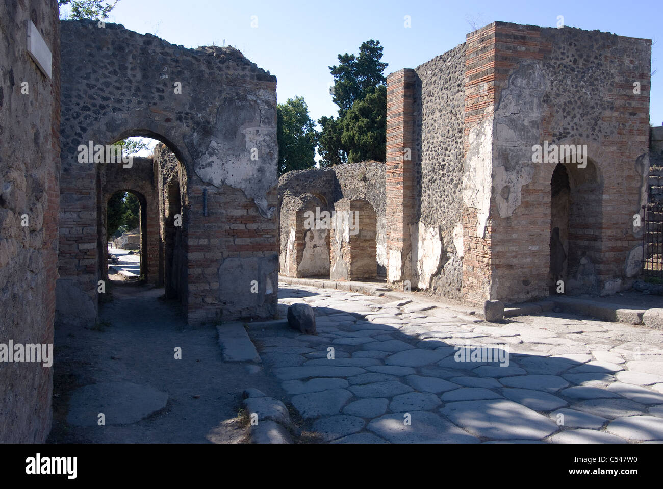 The entrance/exit gates at the ruins of the ancient Roman city of ...