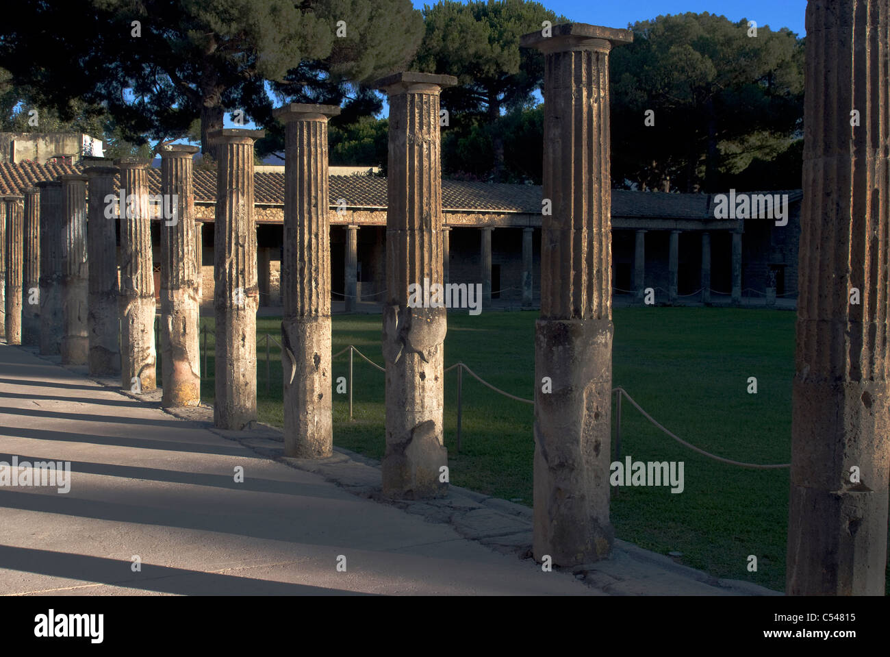 Columns of the Gymnasium at the ruins of the ancient Roman city of ...