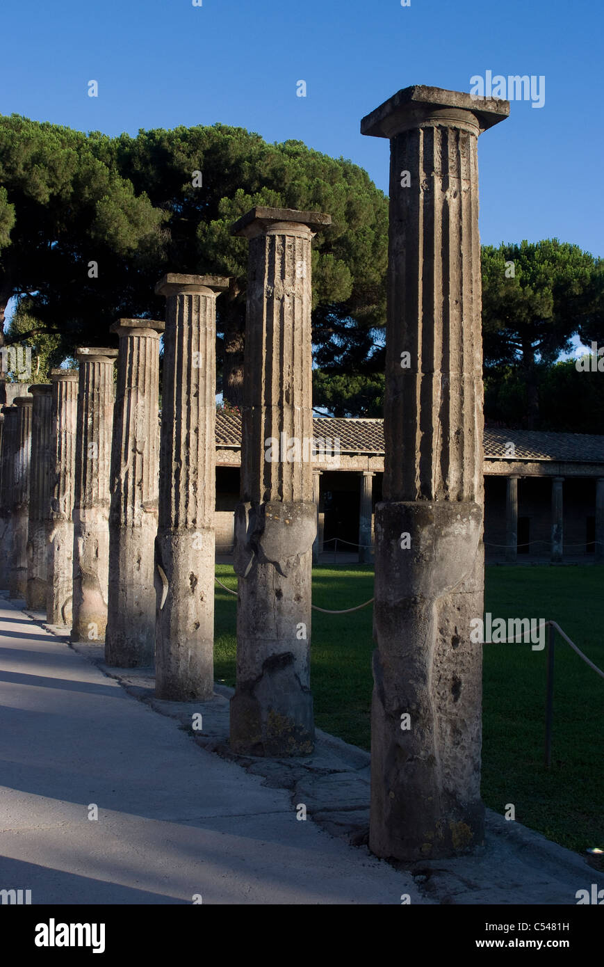 Columns of the Gymnasium at the ruins of the ancient Roman city of ...