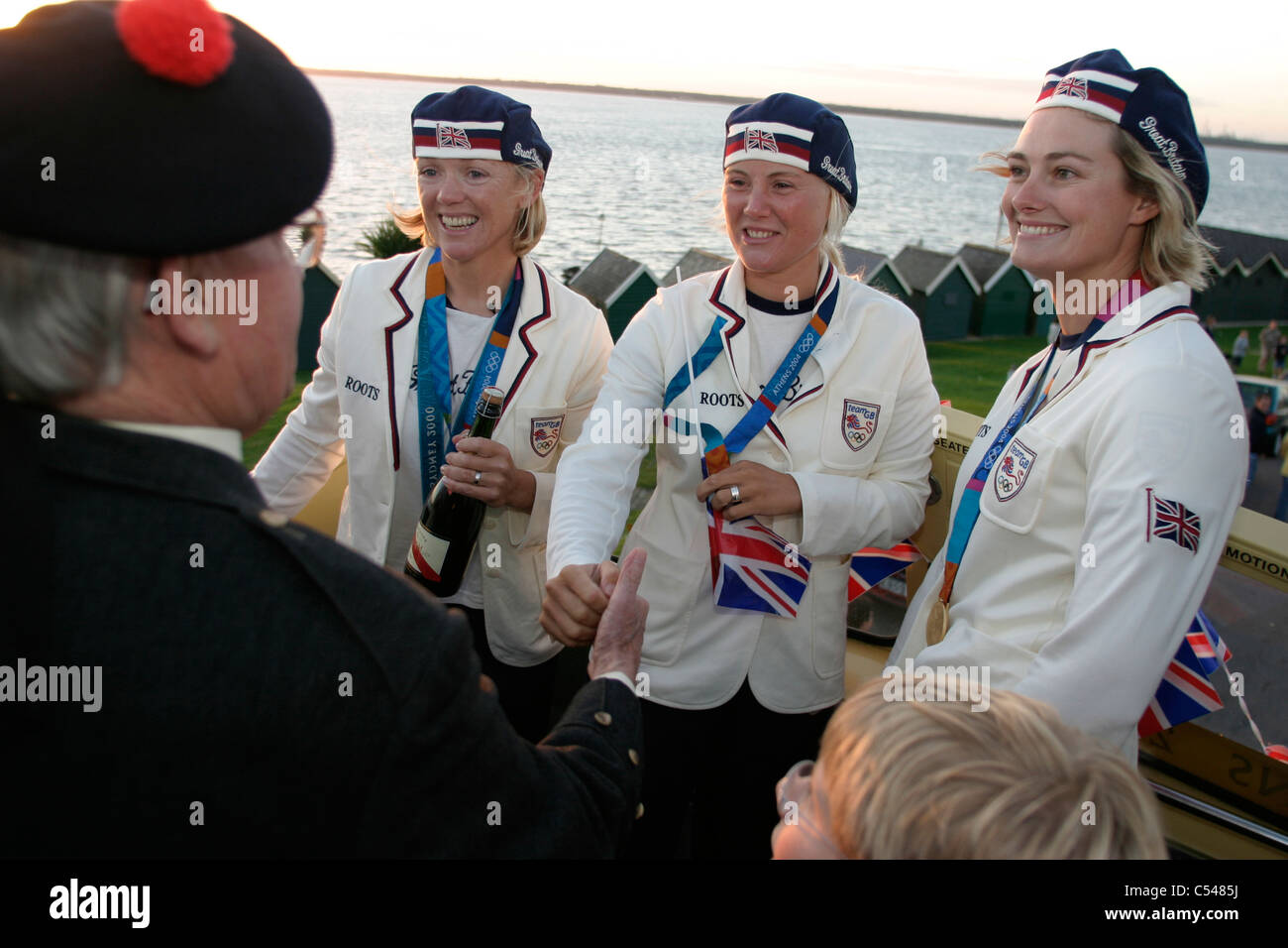 Olympic Sailing Gold Medalists Shirley Robertson, Sarah Ayton and Sarah ...