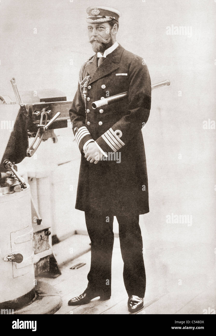 George, later King George V, in the uniform of naval captain in 1893 ...