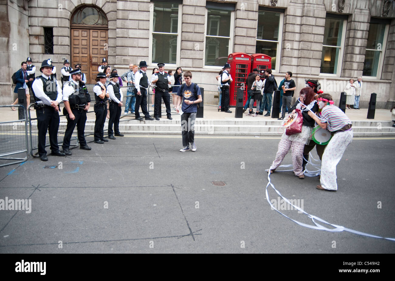 Clowns on one day strike hi-res stock photography and images - Alamy