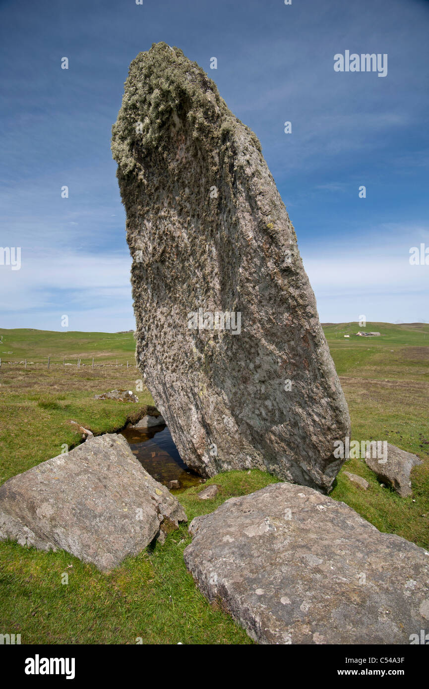 The Bordastubble Standing Stone, Unst Shetland Isles. SCO 7501 Stock ...