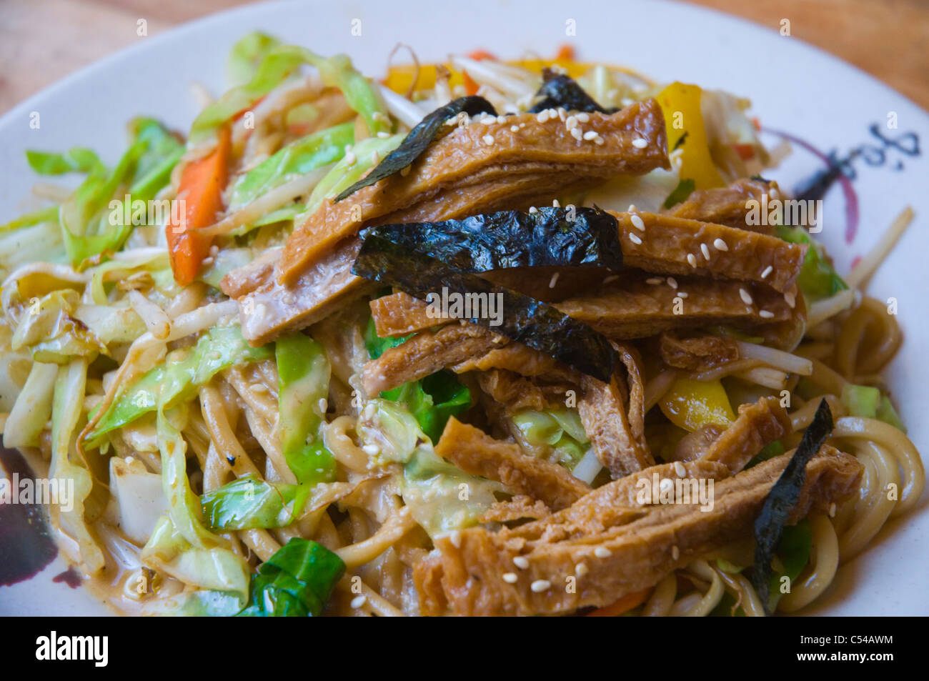 Vegetarian noodle dish in restaurant Amsterdam the Netherlands Europe ...