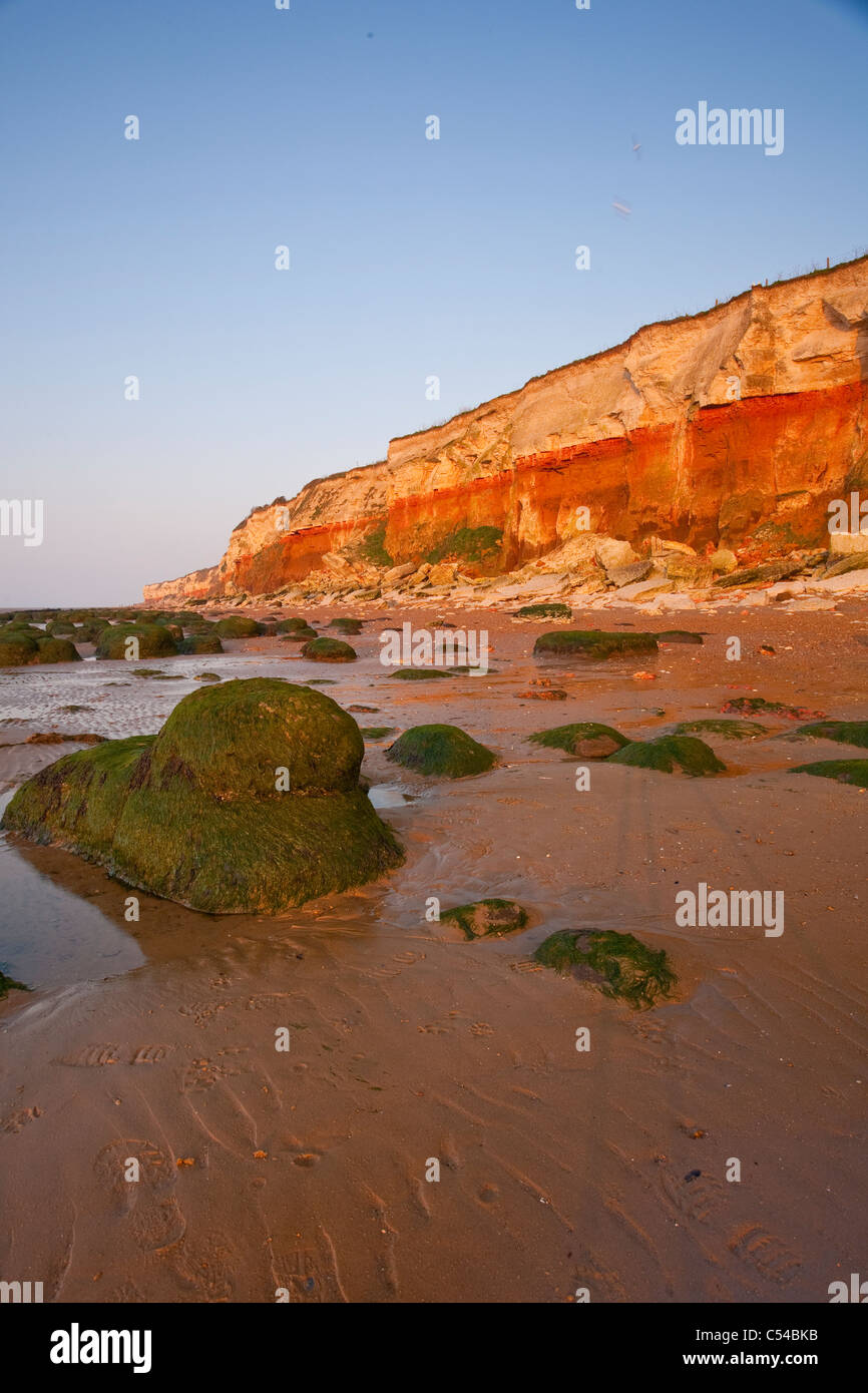 Hunstanton cliffs at sunset Stock Photo - Alamy