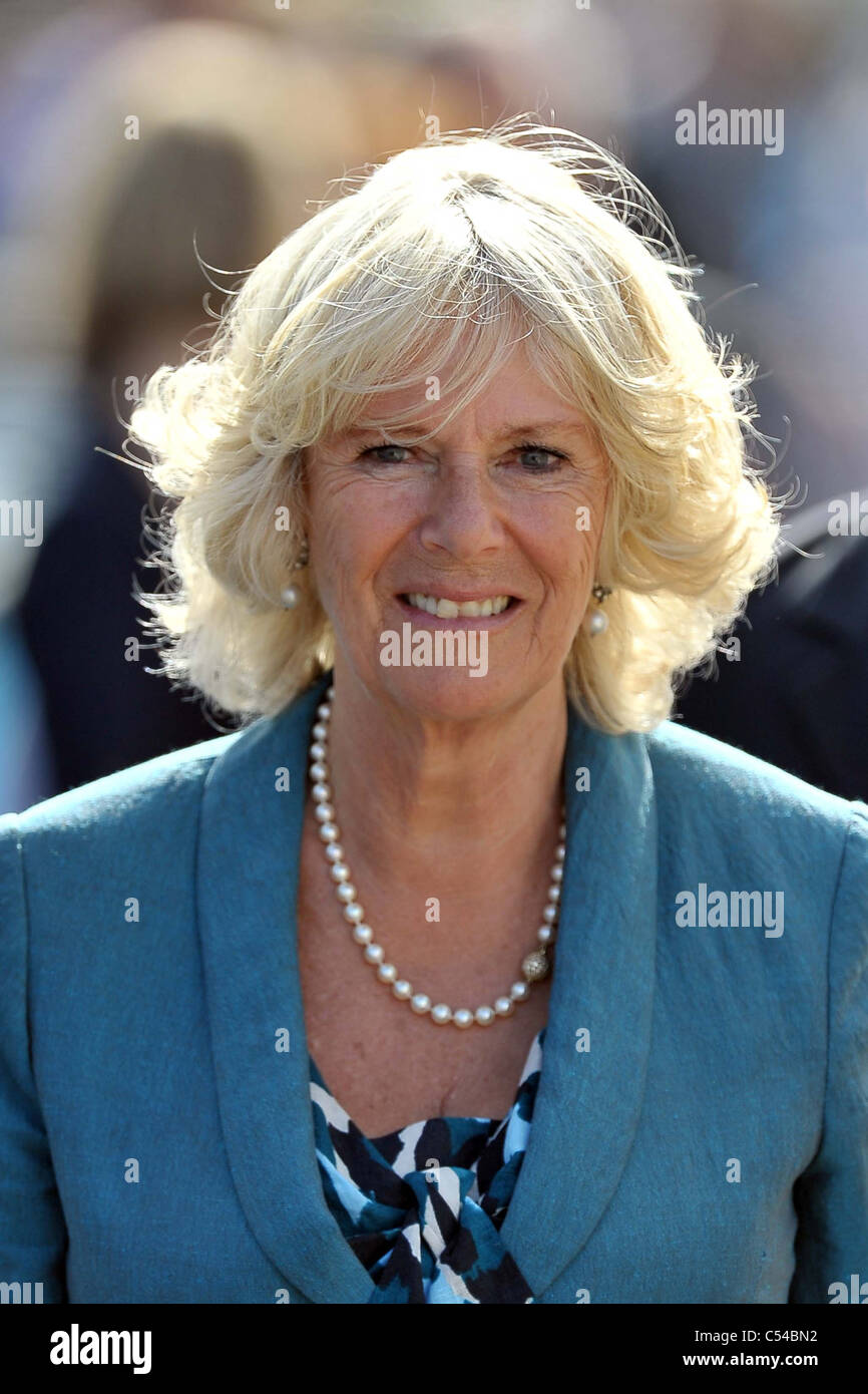 Camilla, Duchess of Cornwall arrives at the Main Arena for the ...