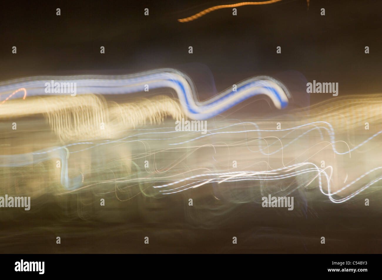 Moving lights. Night Stock Photo - Alamy