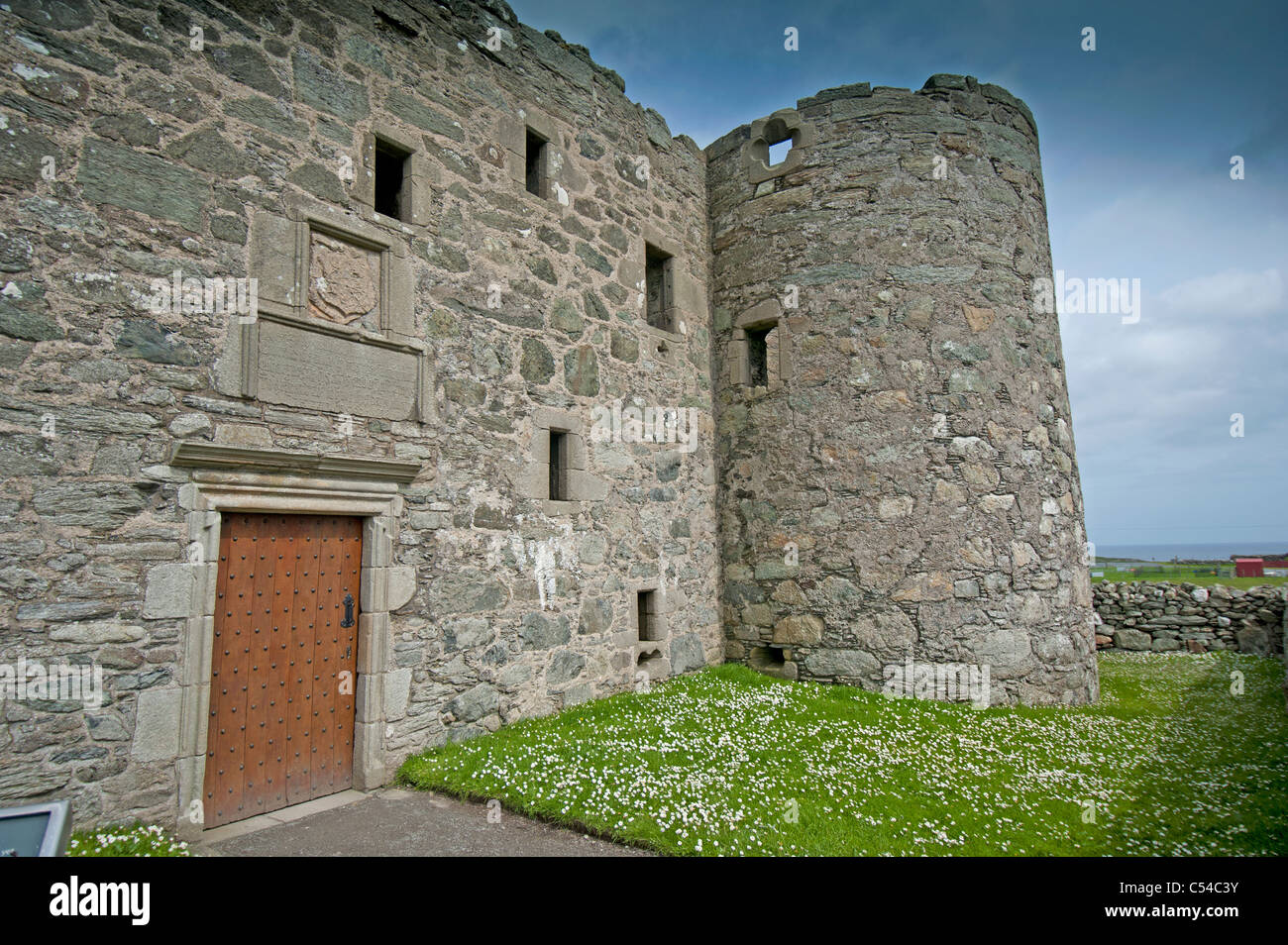 Muness Castle, Isle of Unst, Shetland, Scotland. SCO 7524 Stock Photo ...