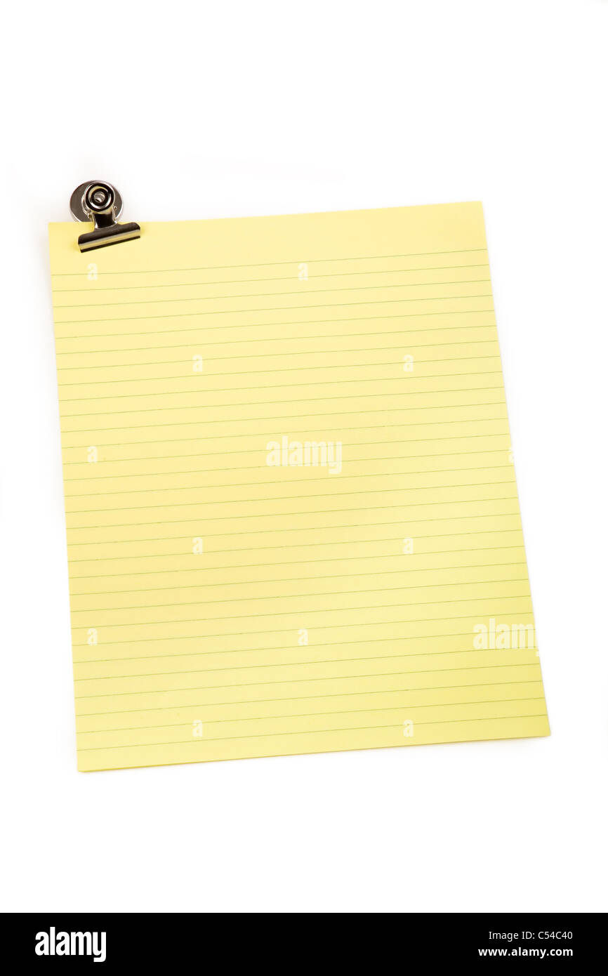 clip and letter paper with white background Stock Photo - Alamy