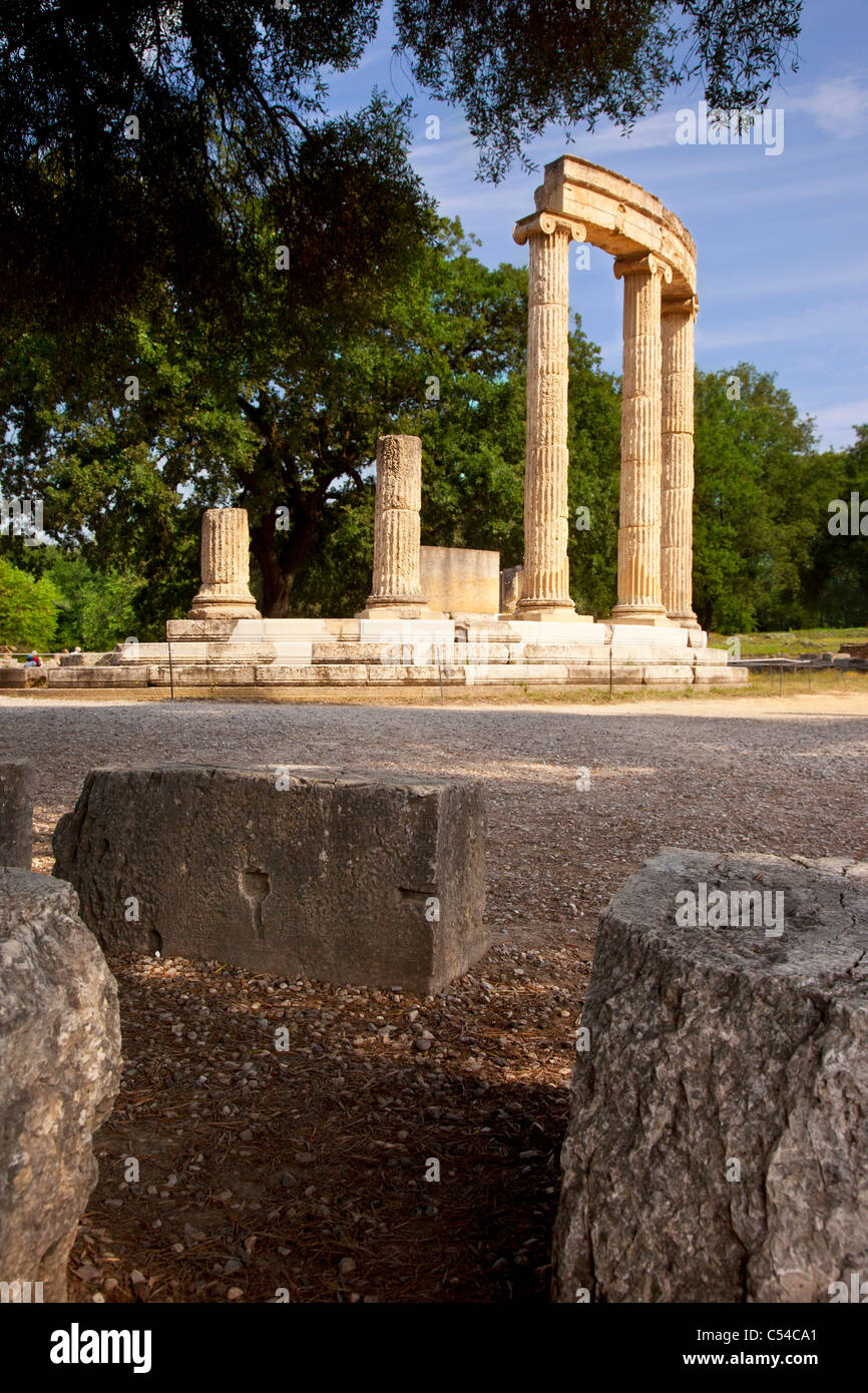 Ruins of the Philippeion in Olympia Greece - home to the original ...