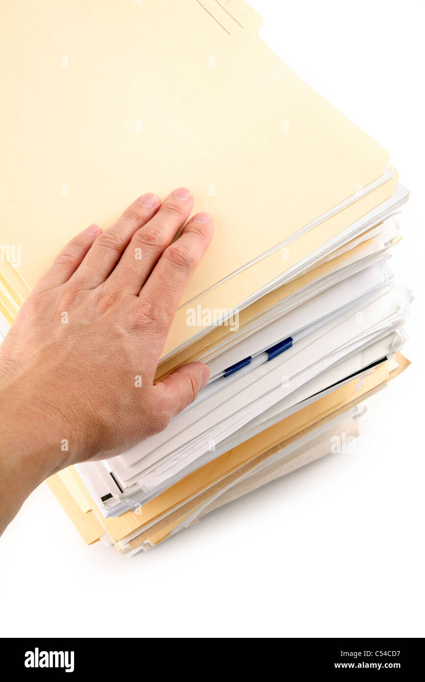 file Stack close up shot Stock Photo - Alamy