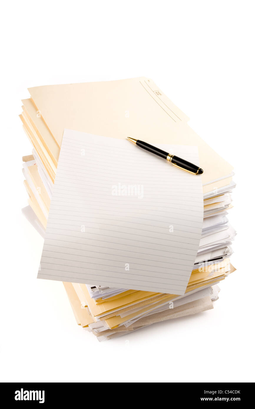 file Stack close up shot Stock Photo - Alamy