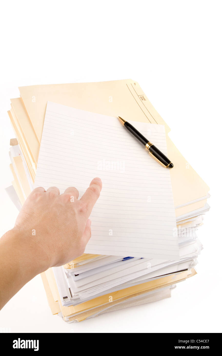 file Stack close up shot Stock Photo - Alamy