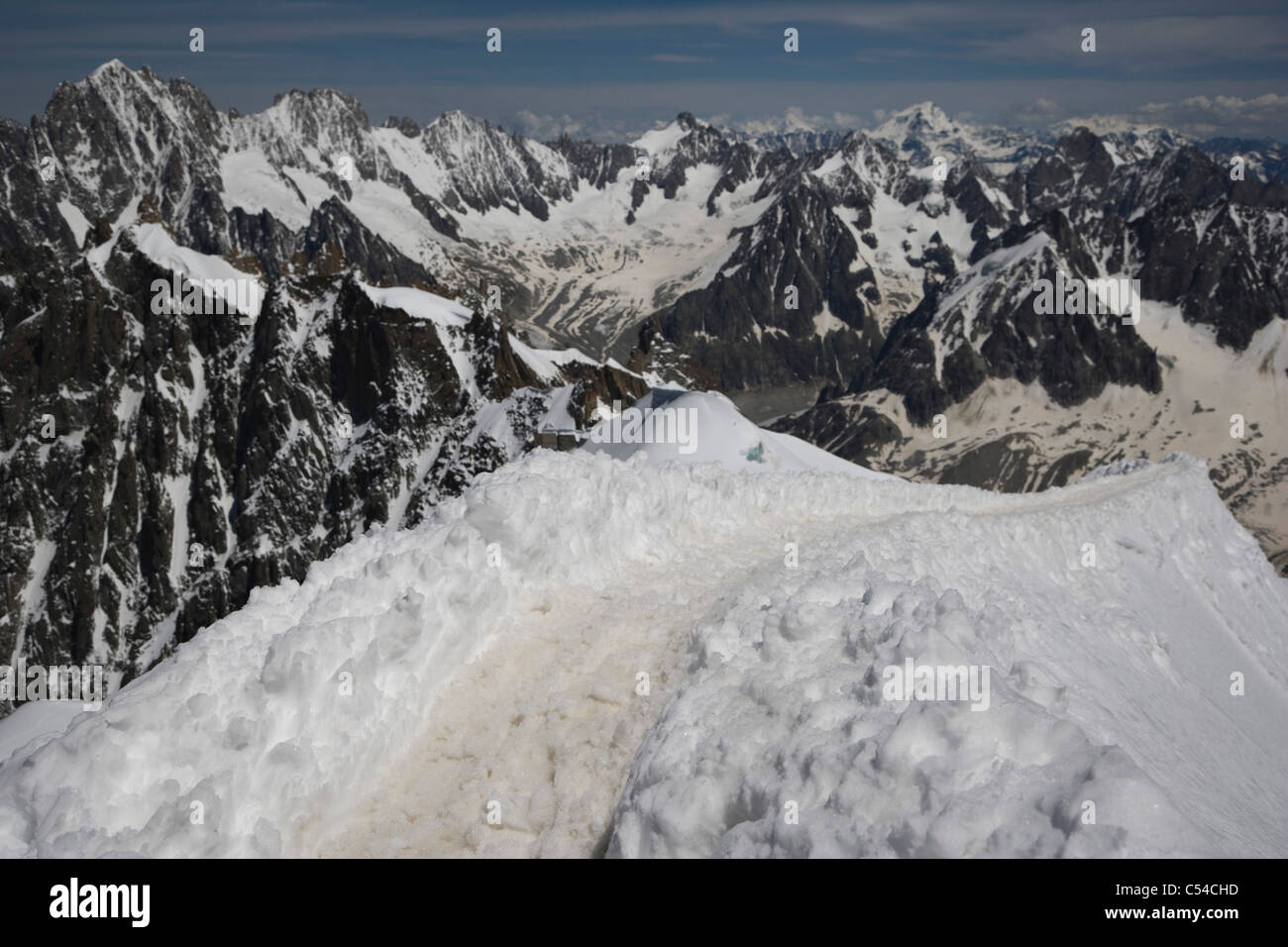 View of vallee blanche from the aiguille du midi hi-res stock photography and images - Alamy