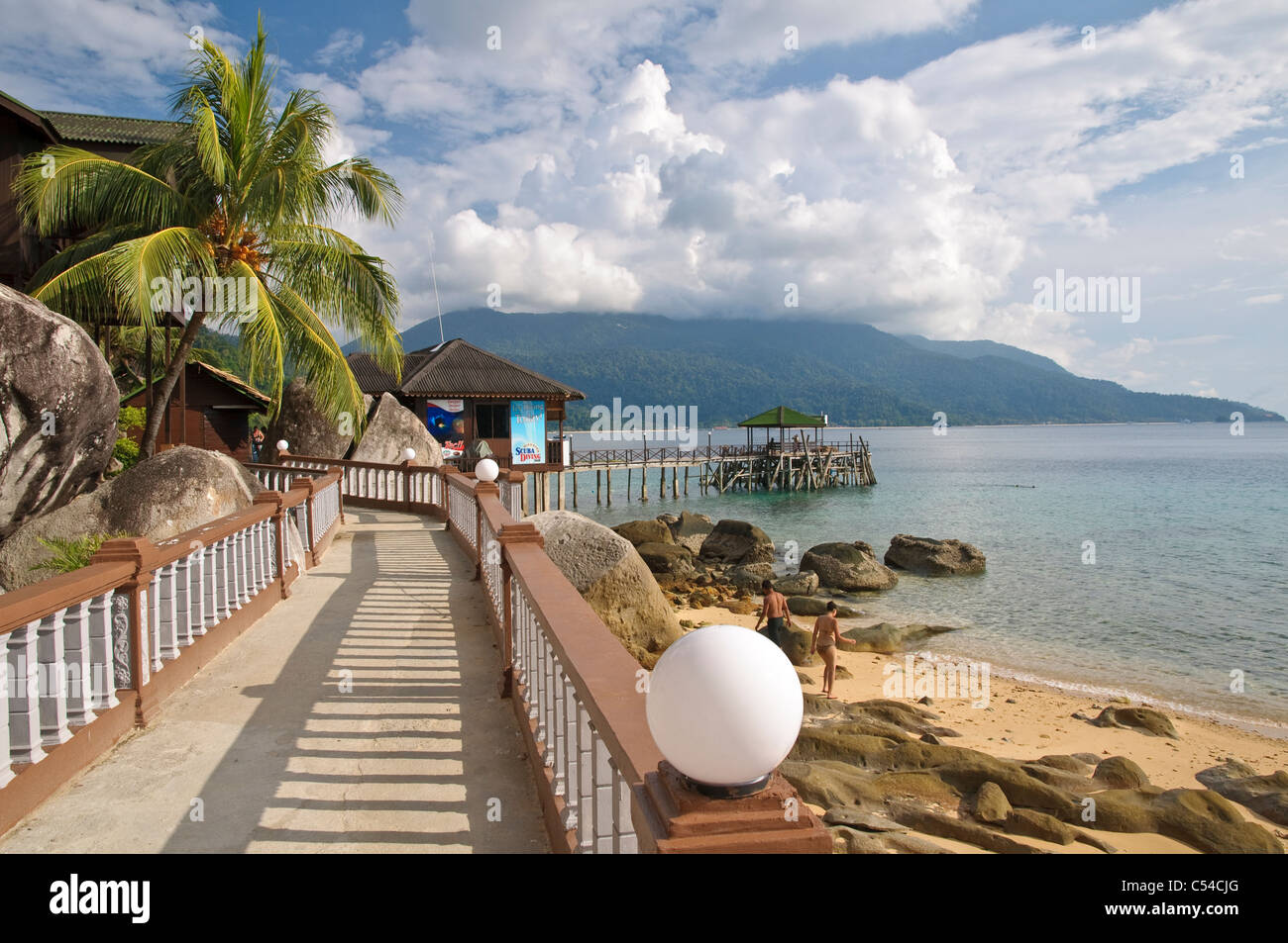 Panuba Inn Resort on the beach of Panuba, Pulau Tioman Island, Malaysia ...