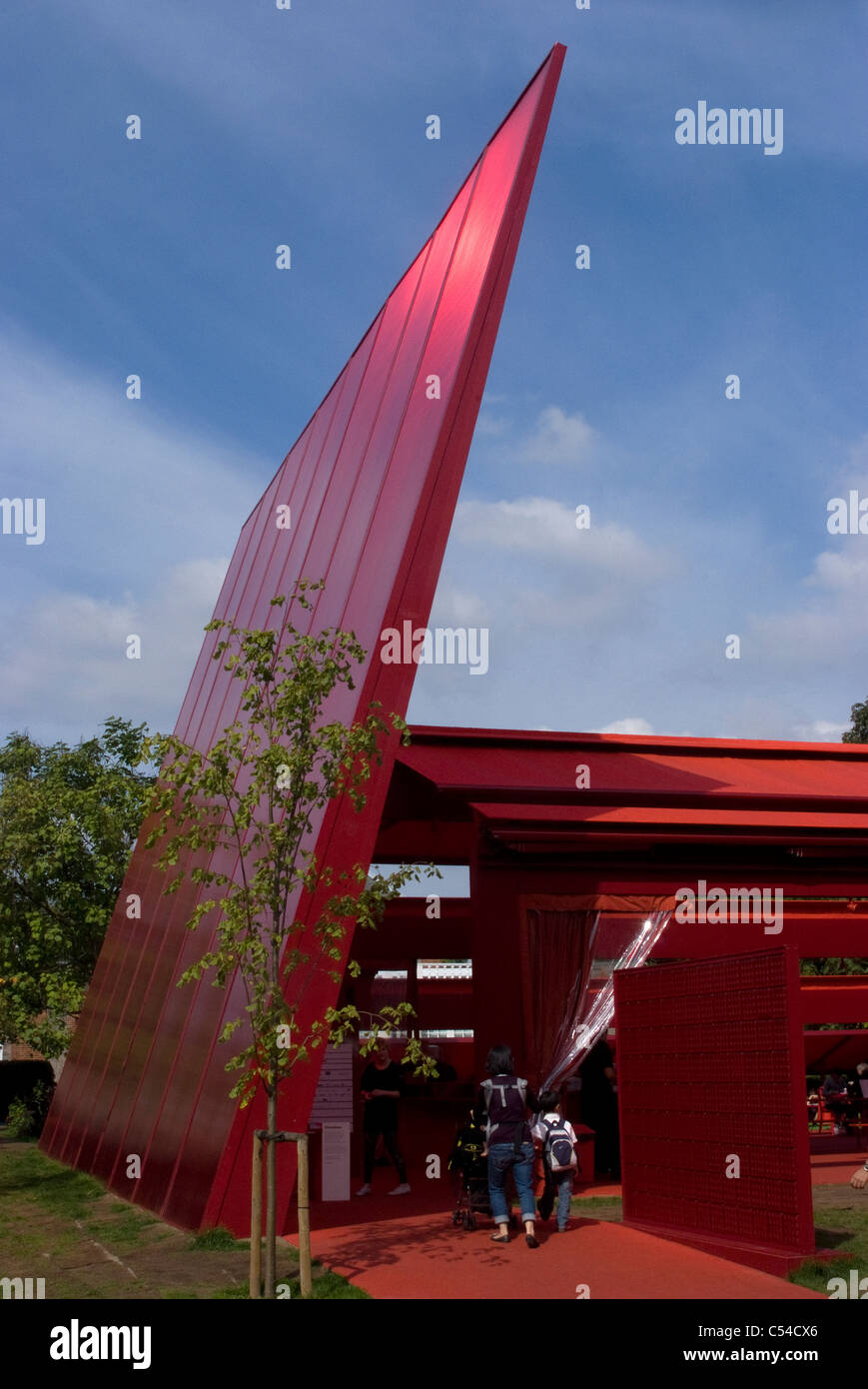 The Red Sun Pavilion, Serpentine Gallery, London, W2, England Stock ...