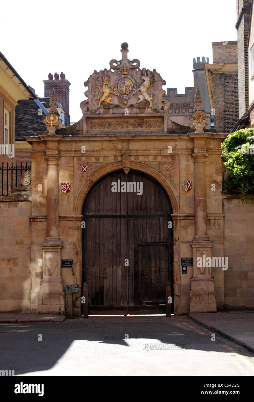 Gate to Trinity College Cambridge off Trinity Lane Stock Photo - Alamy