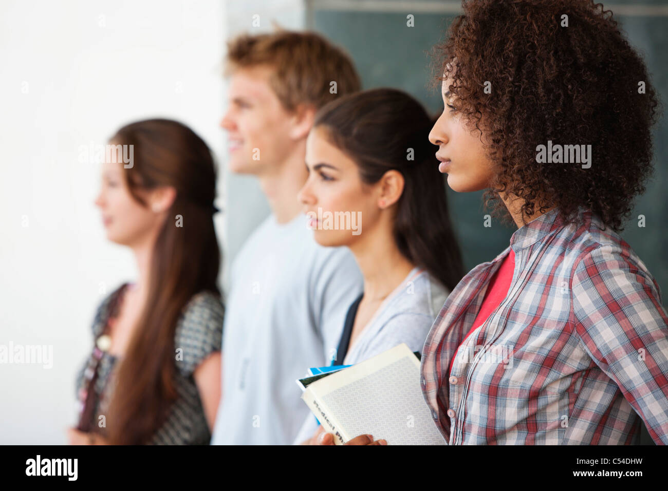 Close-up of university students standing together Stock Photo - Alamy