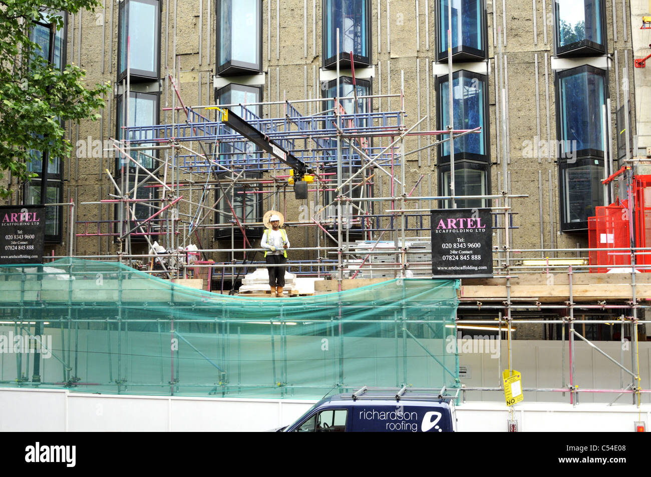 Construction work scaffolding, London, UK Stock Photo - Alamy