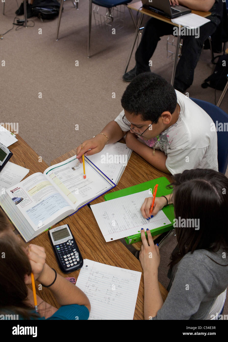School calculator hi-res stock photography and images - Alamy