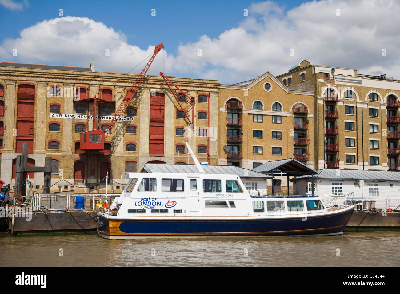 Royal Nore, King Henry's Wharves, View from river Thames, Tower Hamlets ...