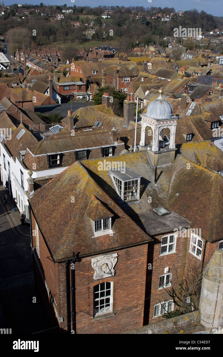 View of Rye from St Mary Church, East Sussex, England Stock Photo - Alamy