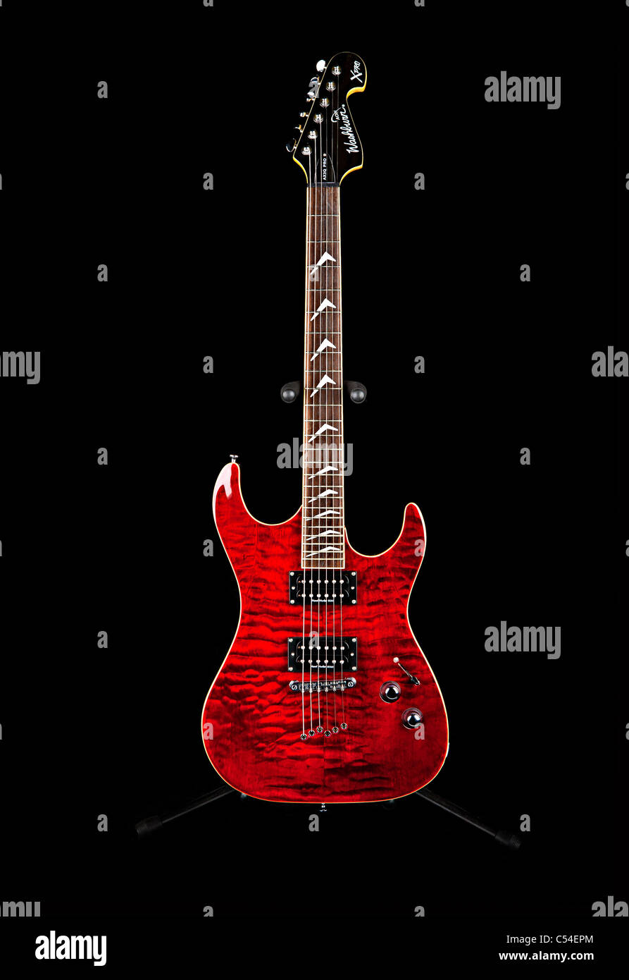 Red Electric Guitar Background