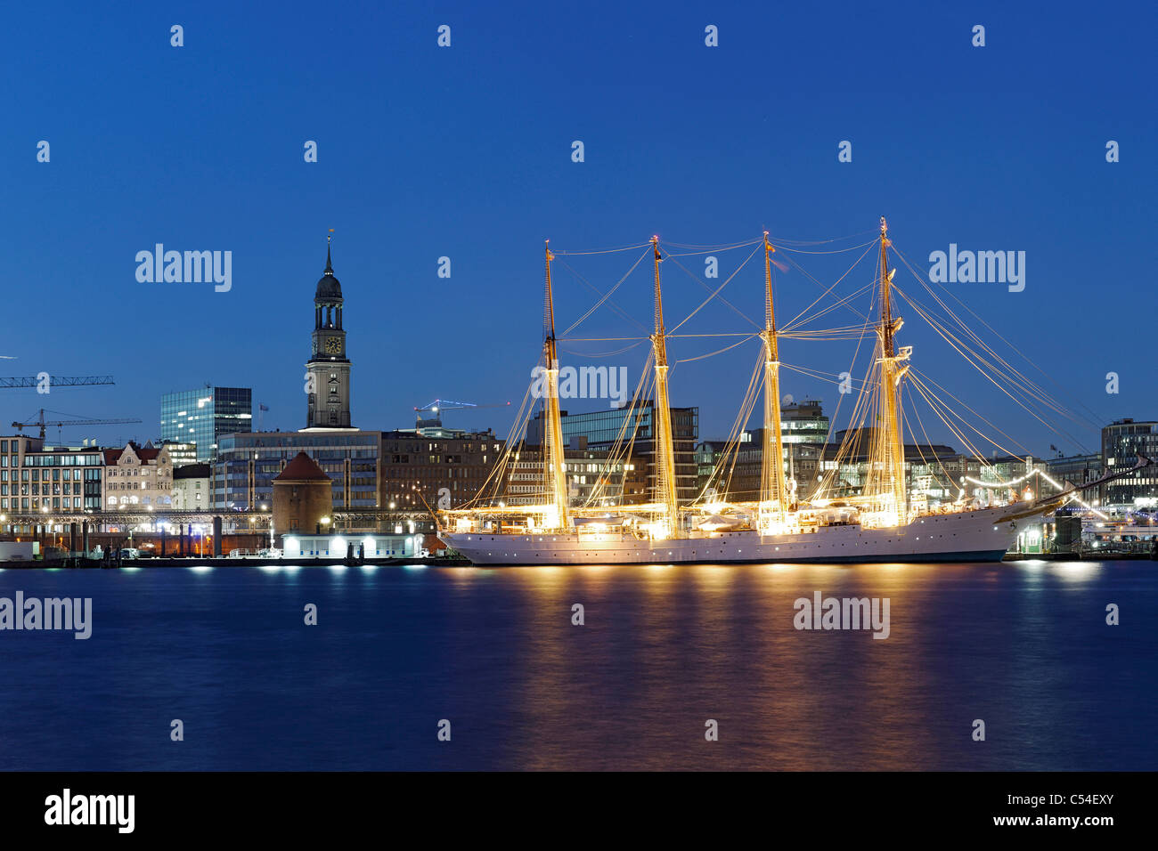 Skyline of Hamburg, Harbour, Hafencity, Hanseatic City of Hamburg ...